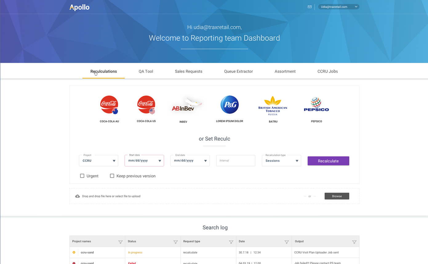 Trax Retail: Operations Team Monitoring Tool – Online Portfolio